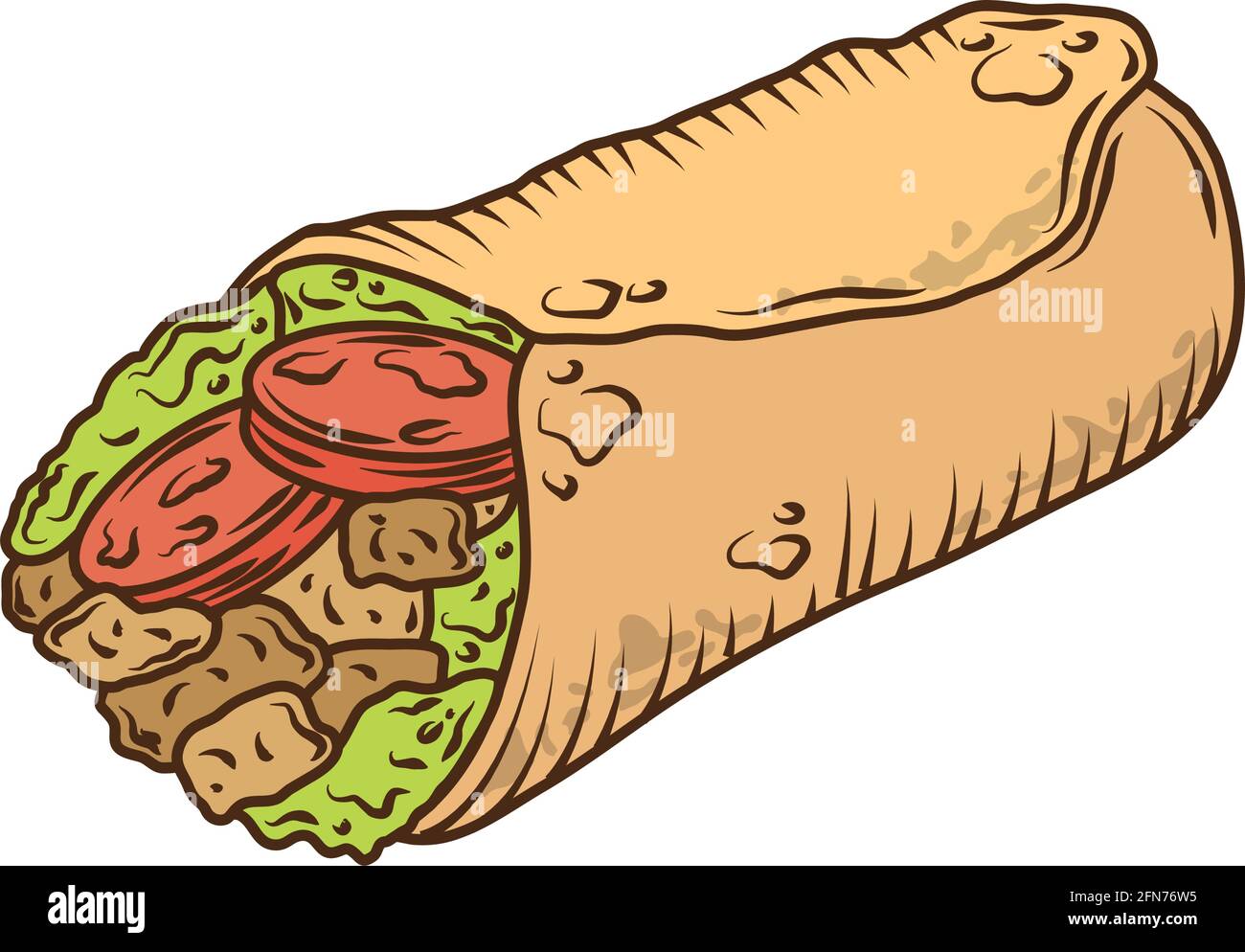 Wrapped vegetable meat Stock Vector Images - Alamy