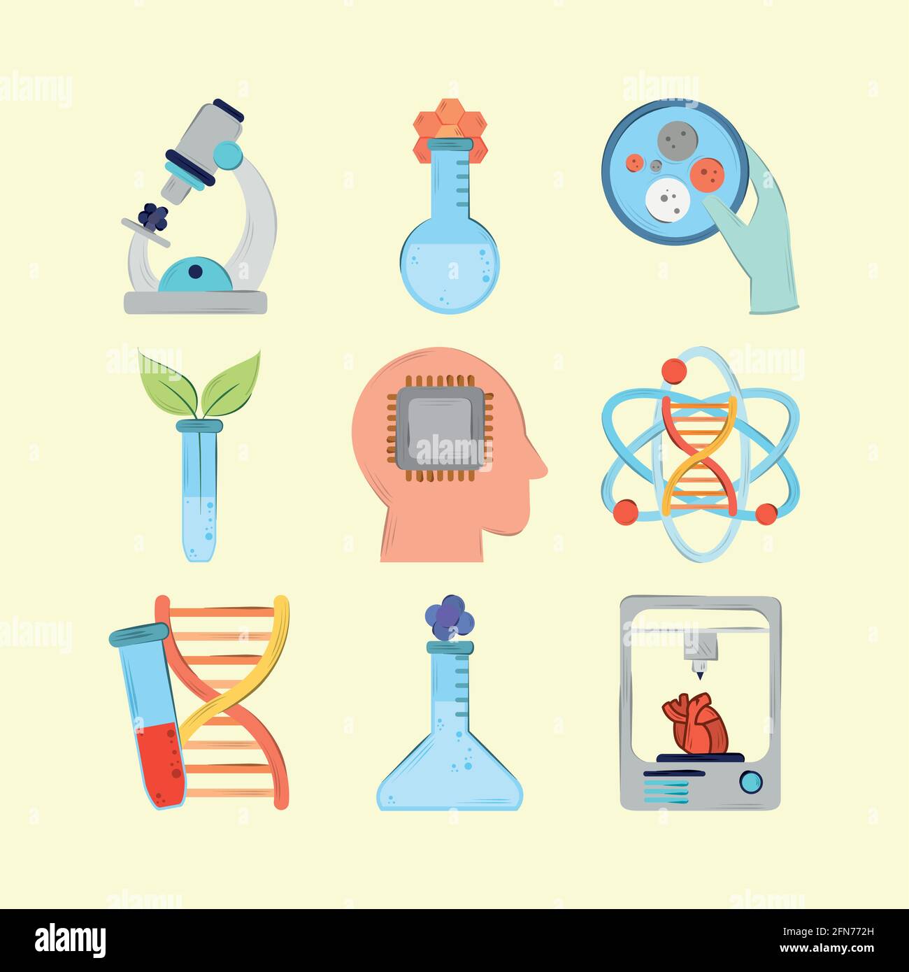 set bioengineering science Stock Vector Image & Art - Alamy