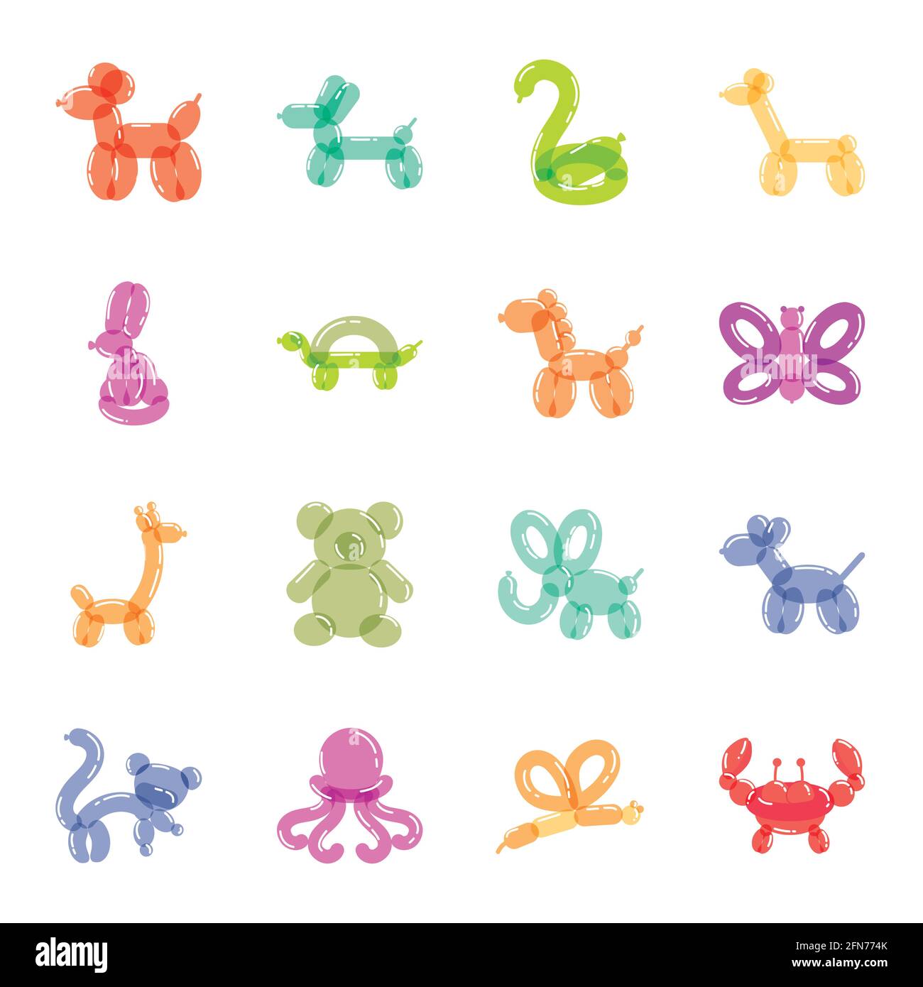 funny animals balloons Stock Vector Image & Art - Alamy