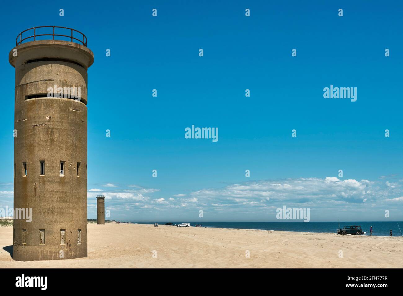 Color Photography DE 3 World War II Gun Towers at Dawn Cape Henlopen ...