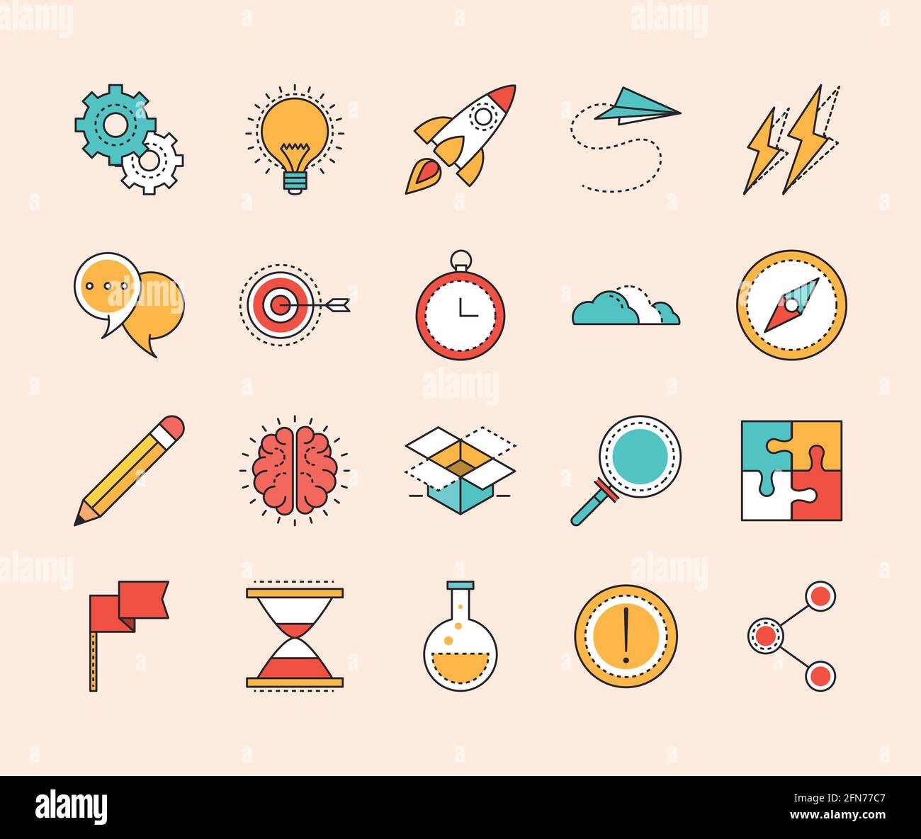 creativity idea icons Stock Vector Image & Art - Alamy
