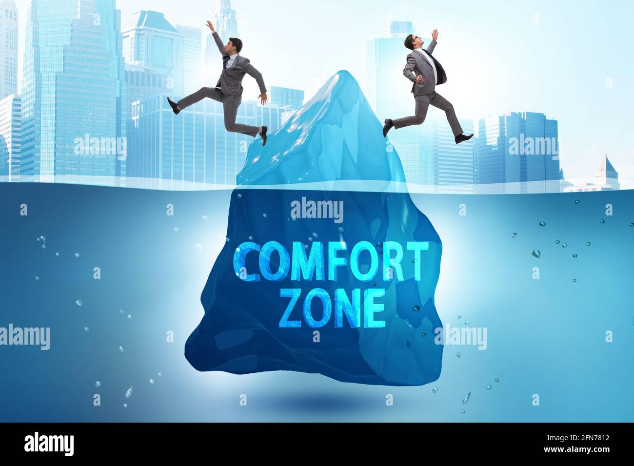 Concept of leaving comfort zone Stock Photo - Alamy