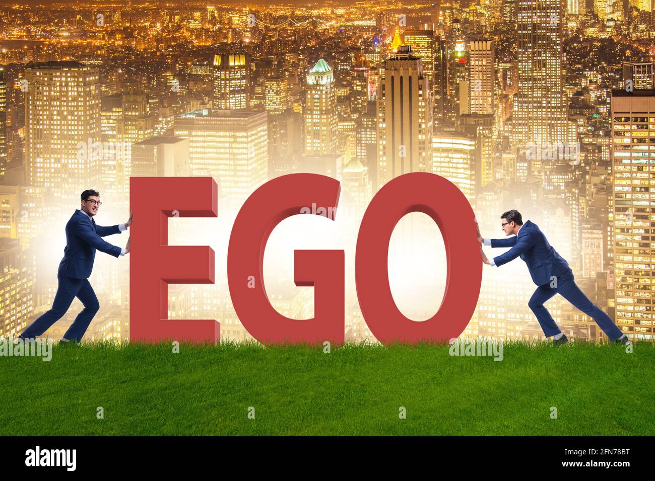 Concept of ego with the businessman Stock Photo - Alamy