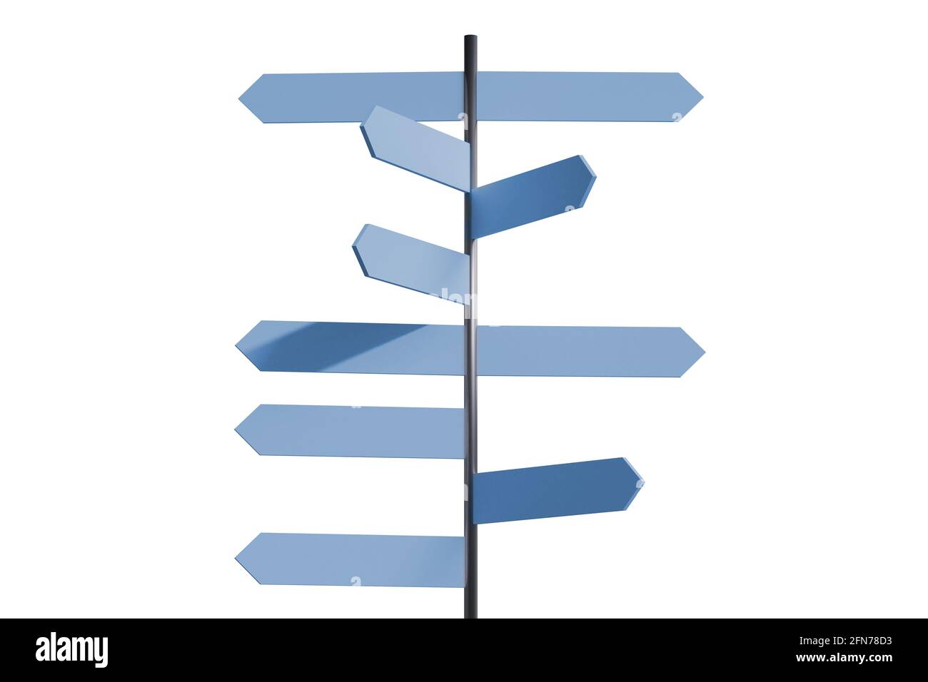 Road direction side in the navigation concept - 3d rendering Stock ...