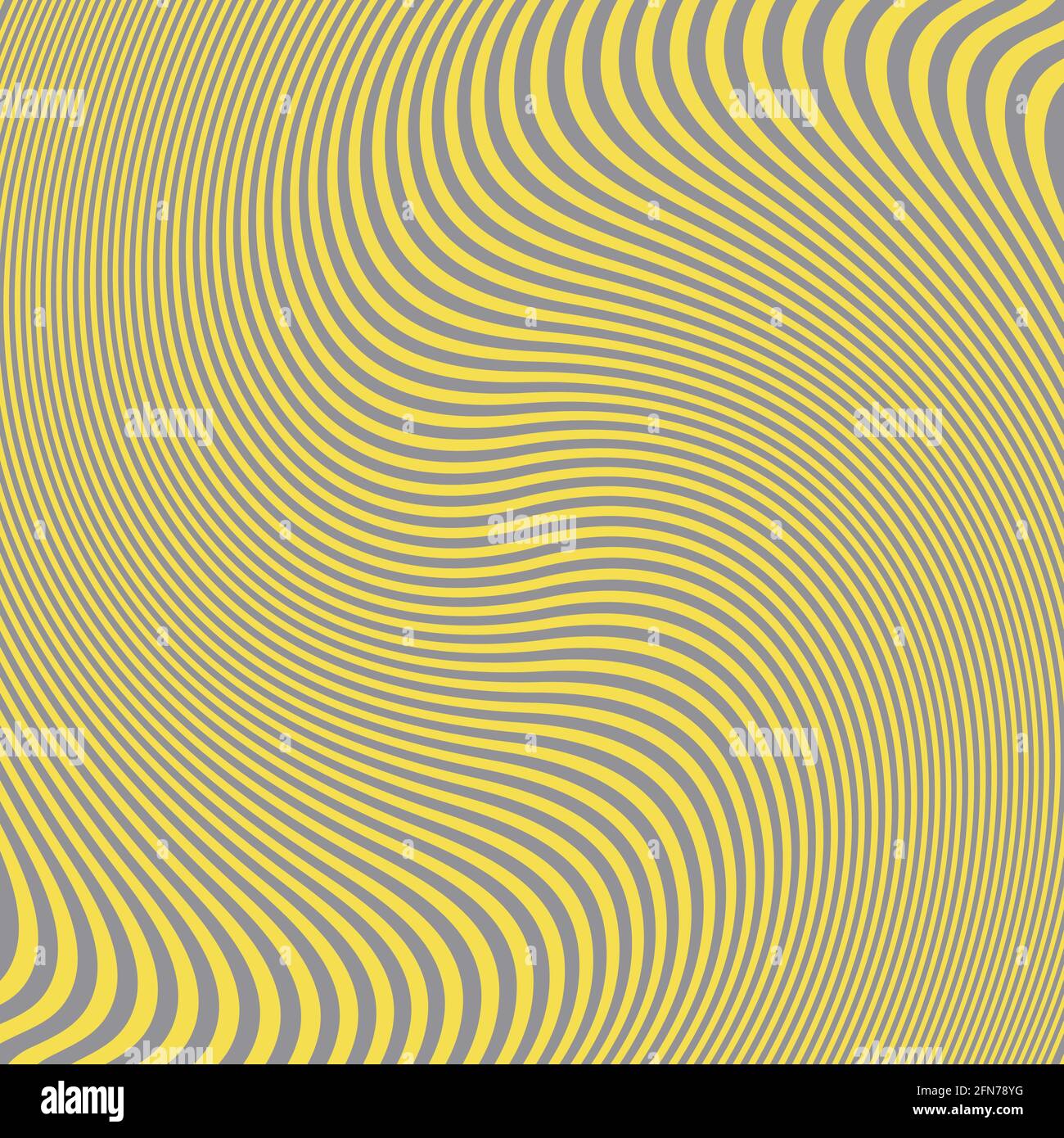 Minimalistic pattern. Abstract wavy shape from gray and yellow curved ...