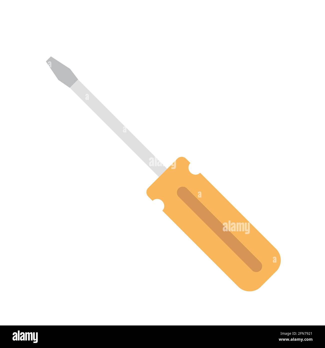 screwdriver icon on white background. screwdriver metal tool sign. home ...
