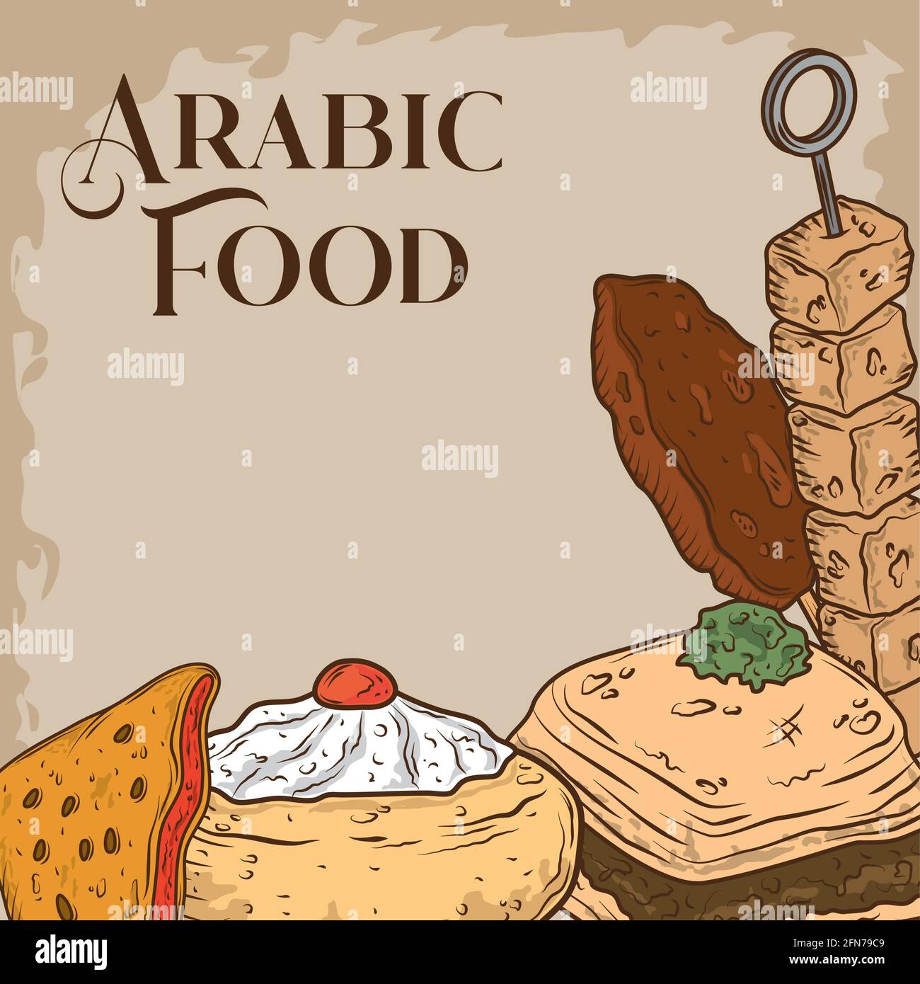 Arabic appetizer Stock Vector Images - Alamy