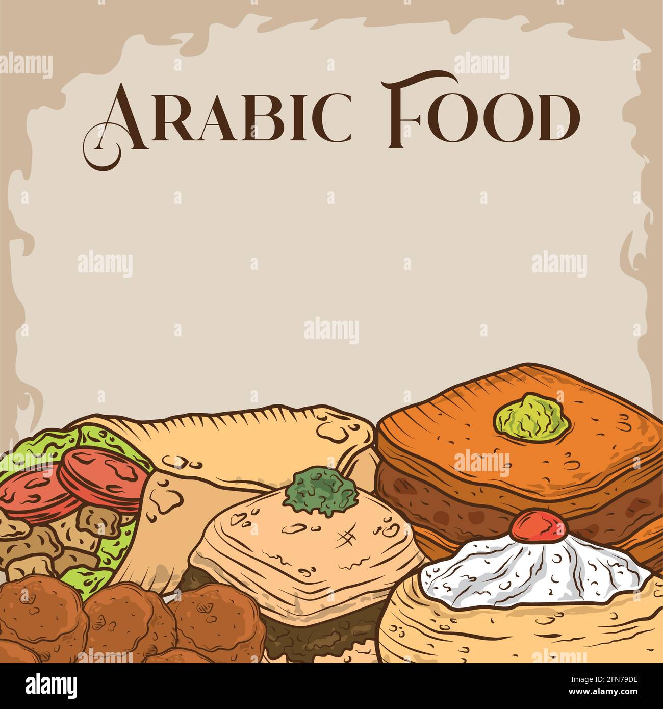 arabian cuisine menu Stock Vector Image & Art - Alamy