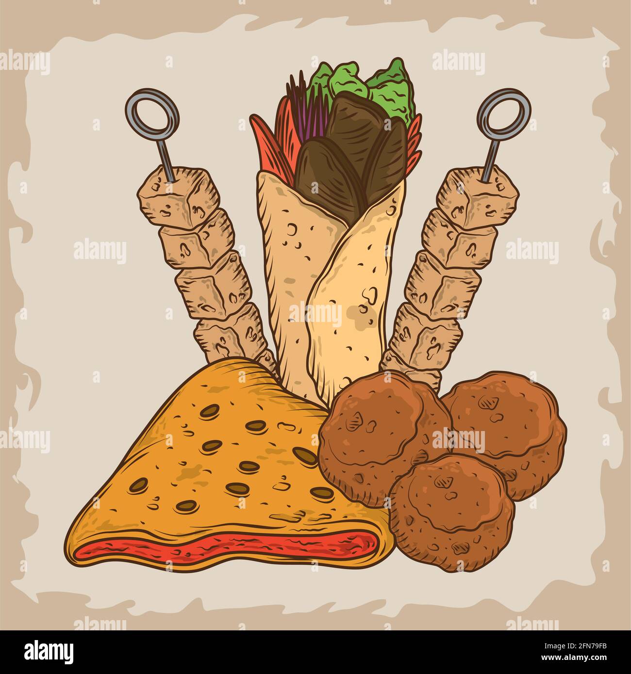 arabic food menu Stock Vector Image & Art - Alamy