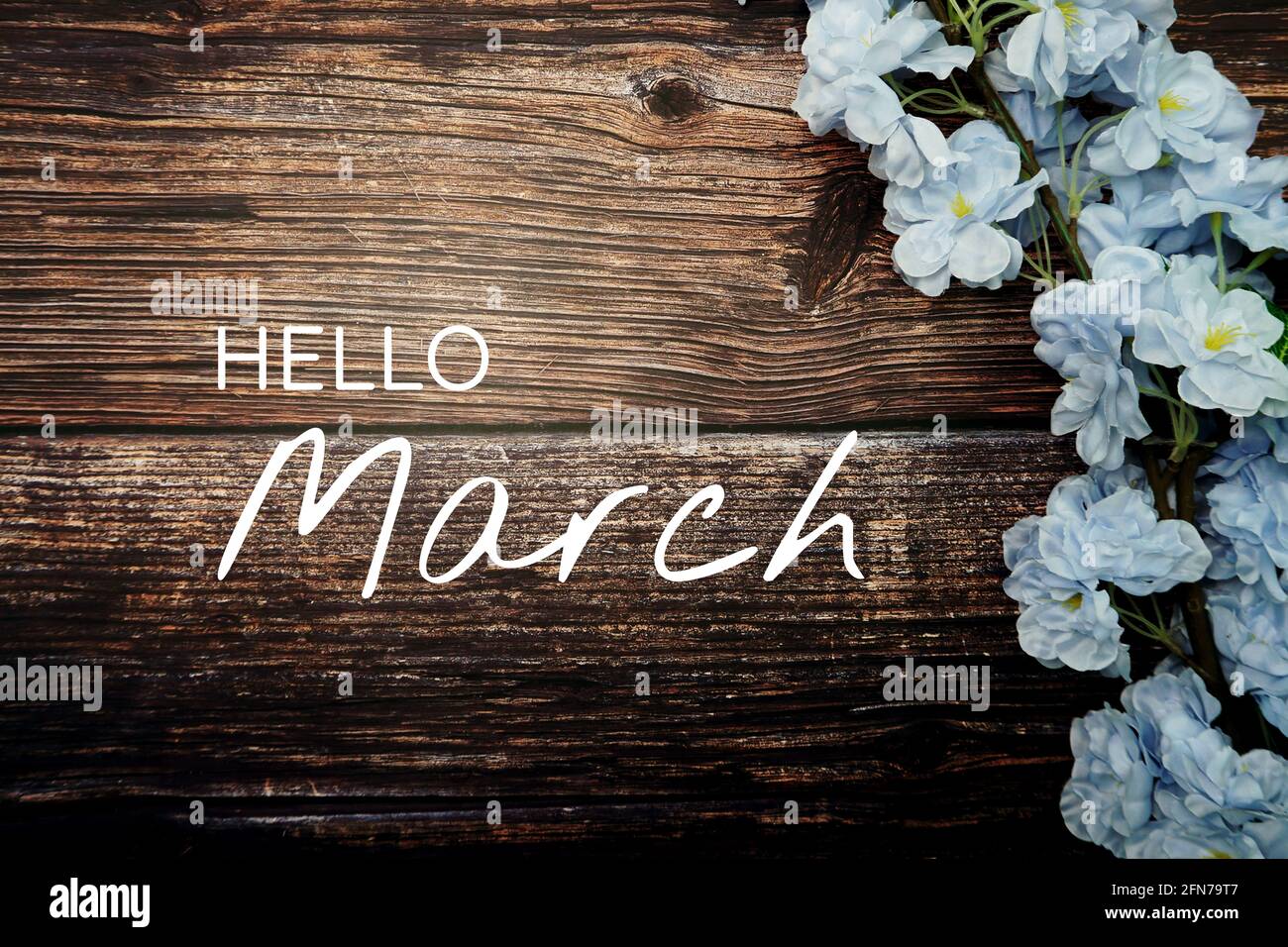 Welcome march text blue hi-res stock photography and images - Alamy