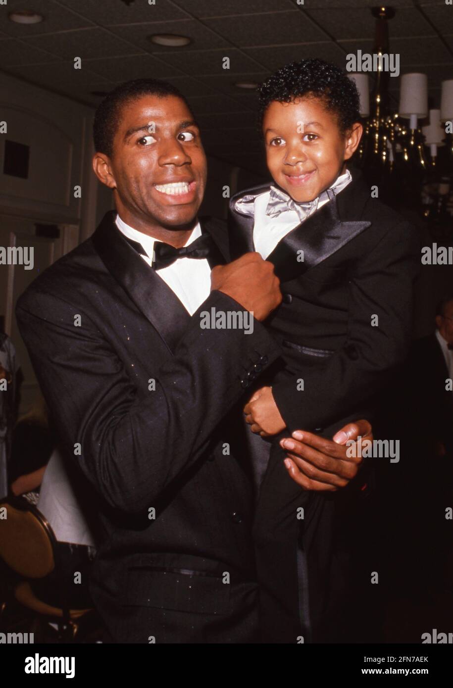 Magic Johnson and Emmanuel Lewis Circa 1980's Credit: Ralph Dominguez ...