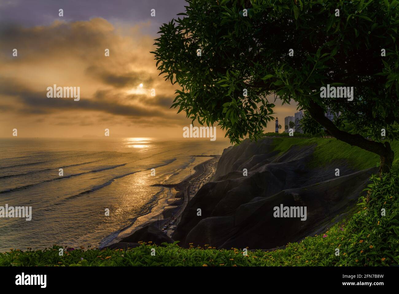Sunset at Lima Beach Circuit Stock Photo - Alamy