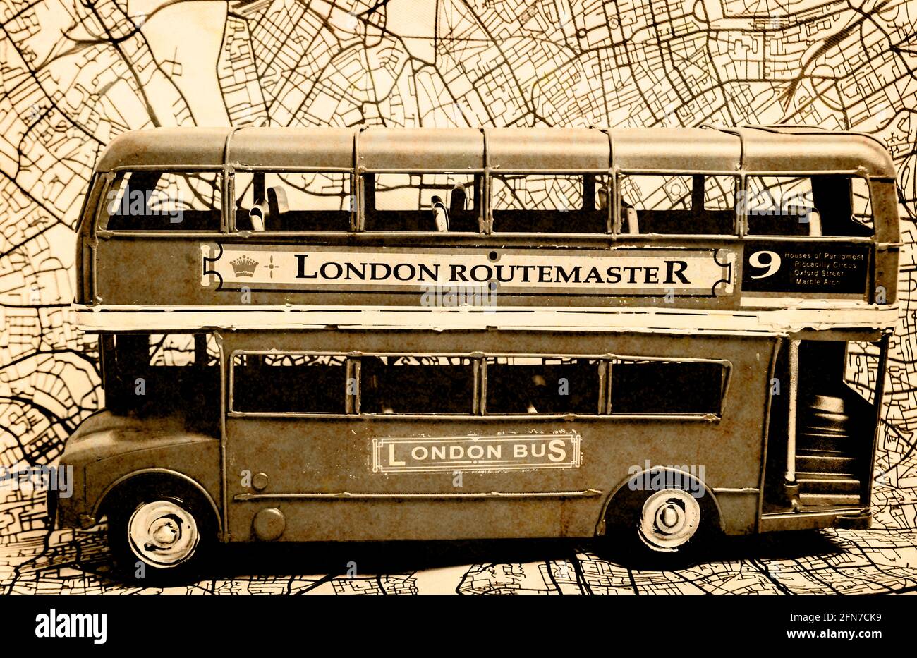 Vintage Bus Line Map High Resolution Stock Photography and Images - Alamy