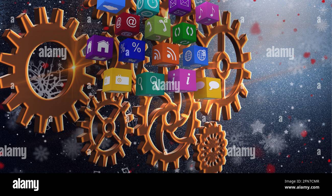 Cogs coloured hi-res stock photography and images - Alamy