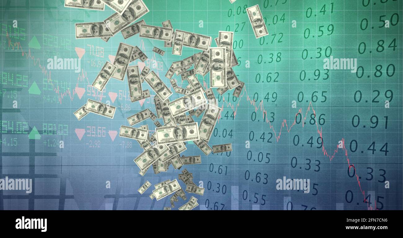 Animation falling dollar bills hi-res stock photography and images - Alamy