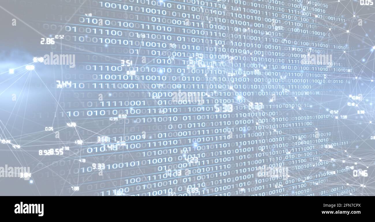Animation binary coding network connections hi-res stock photography ...