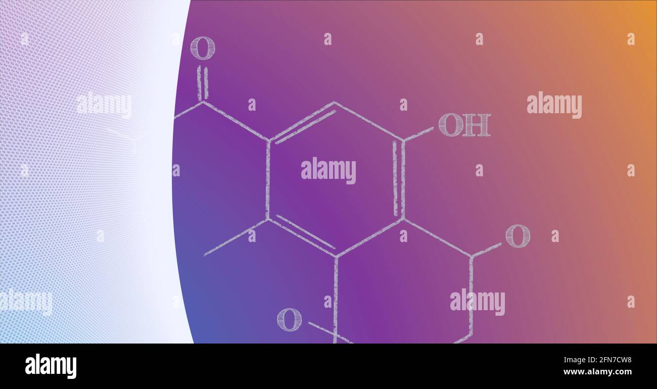 Composition of white chemical compounds structures on white and ...