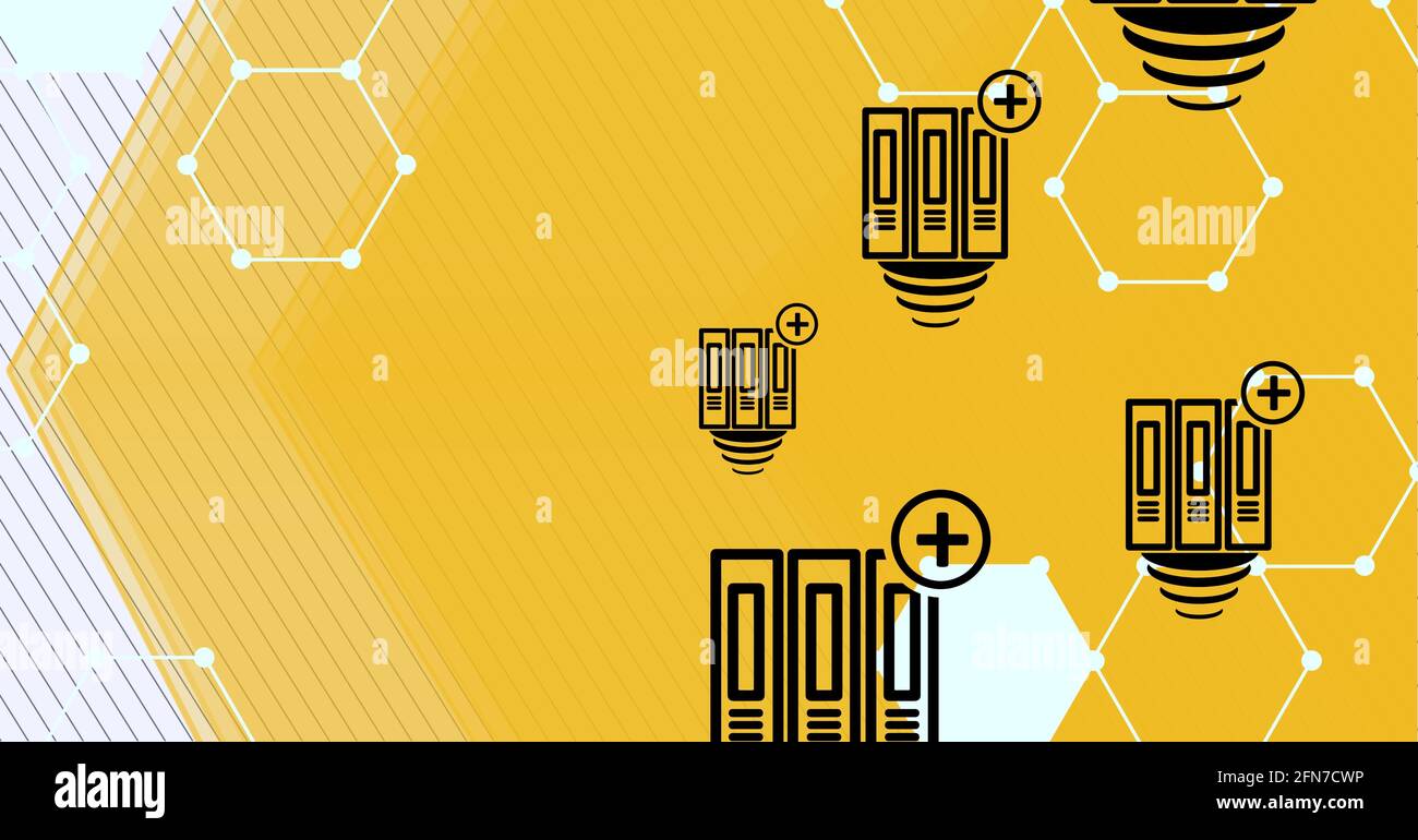 Composition of black plus icons with white chemical compounds ...