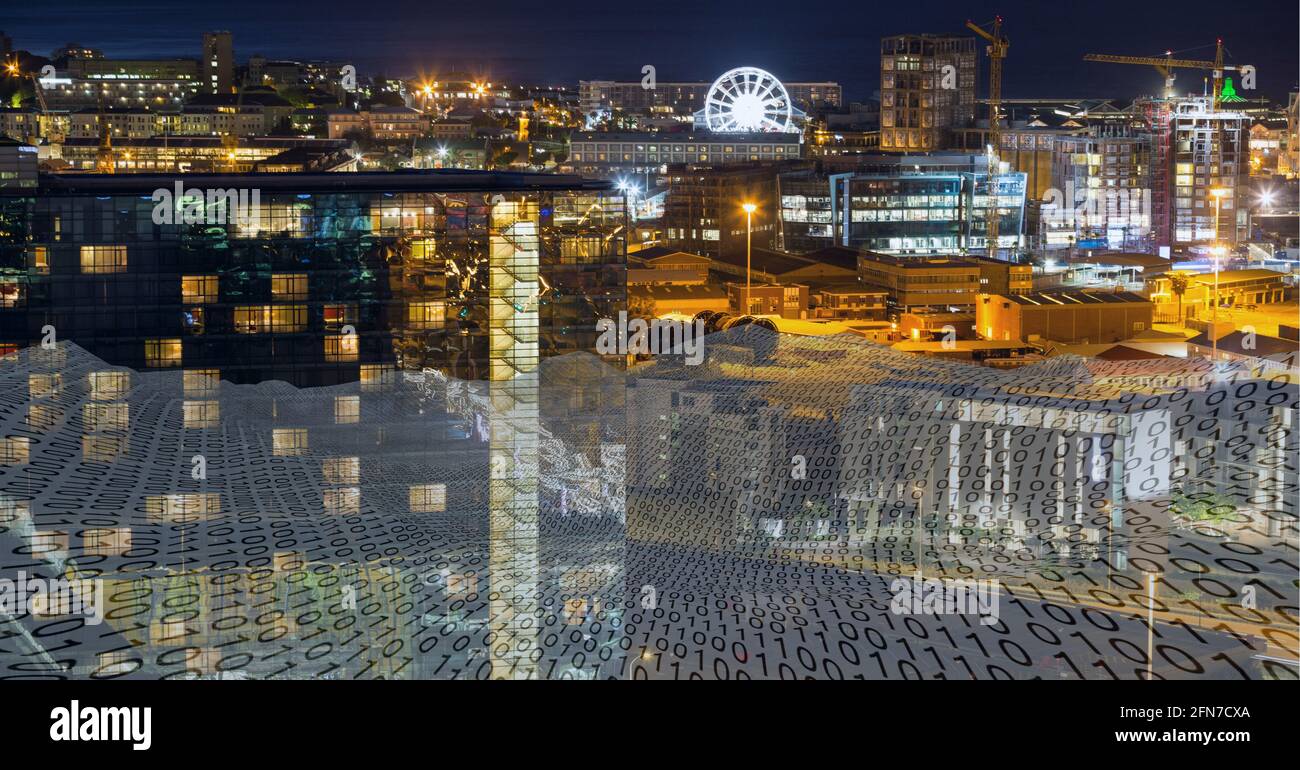 Animation binary coding digital city hi-res stock photography and images - Alamy
