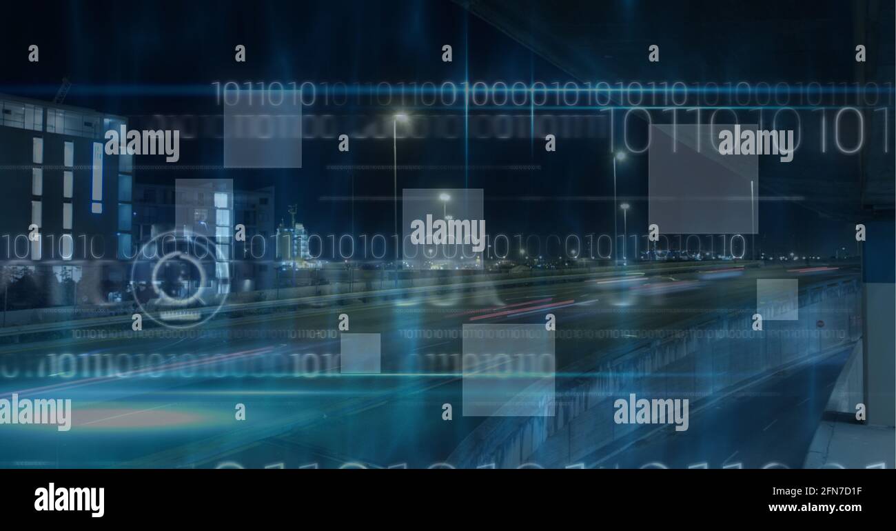 Composition Of Scope Scanning White Screens And Binary Coding Over