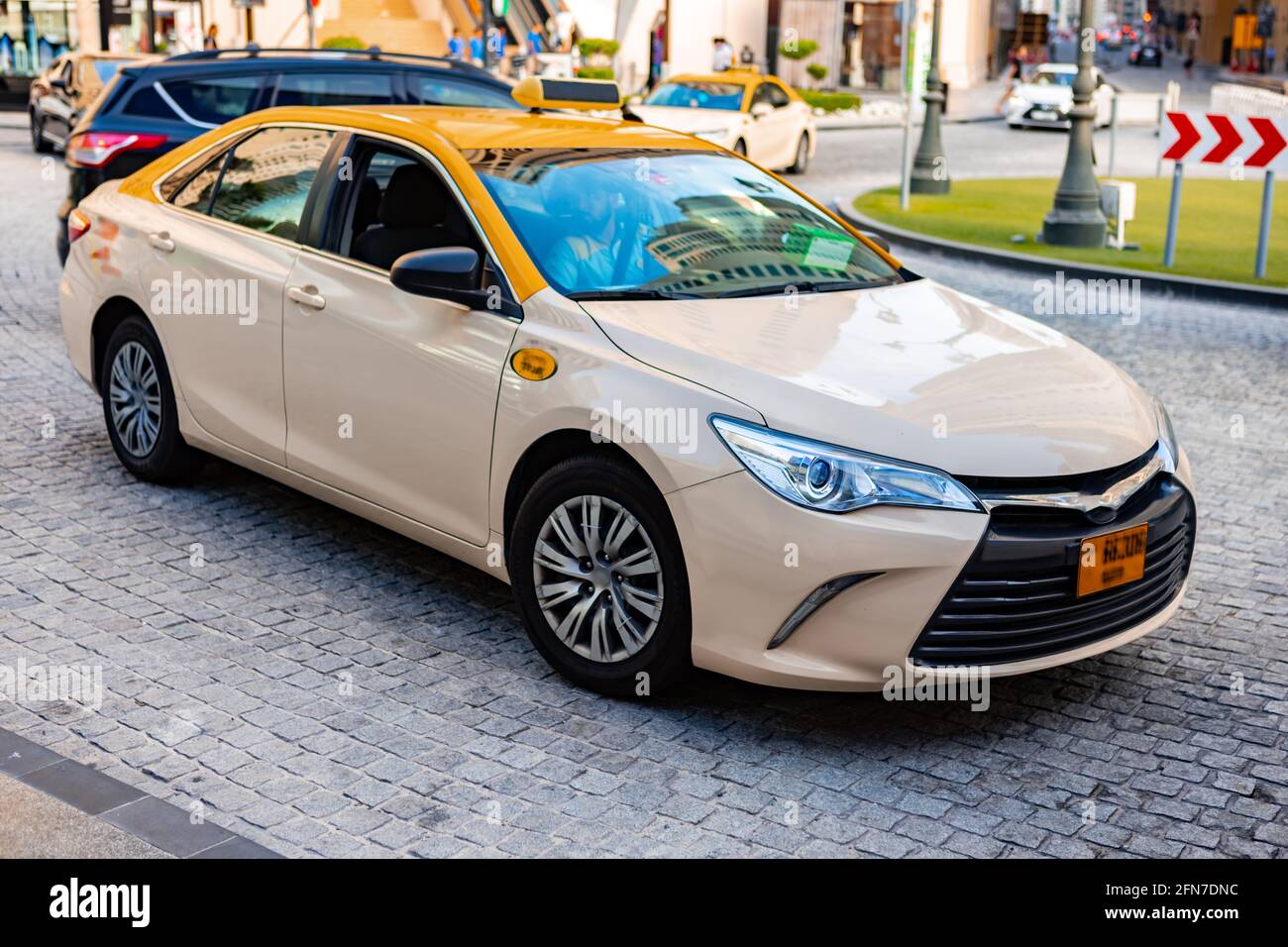 DUBAI, UAE - MARCH, 2020: Taxi car in a street of Dubai Stock Photo - Alamy