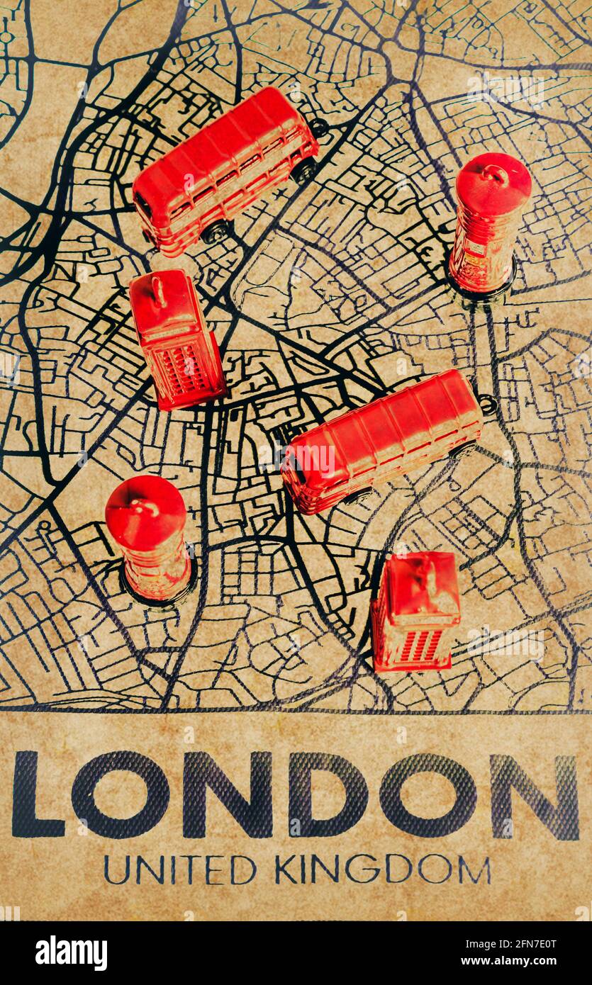 Antique London Bus Map High Resolution Stock Photography and Images - Alamy