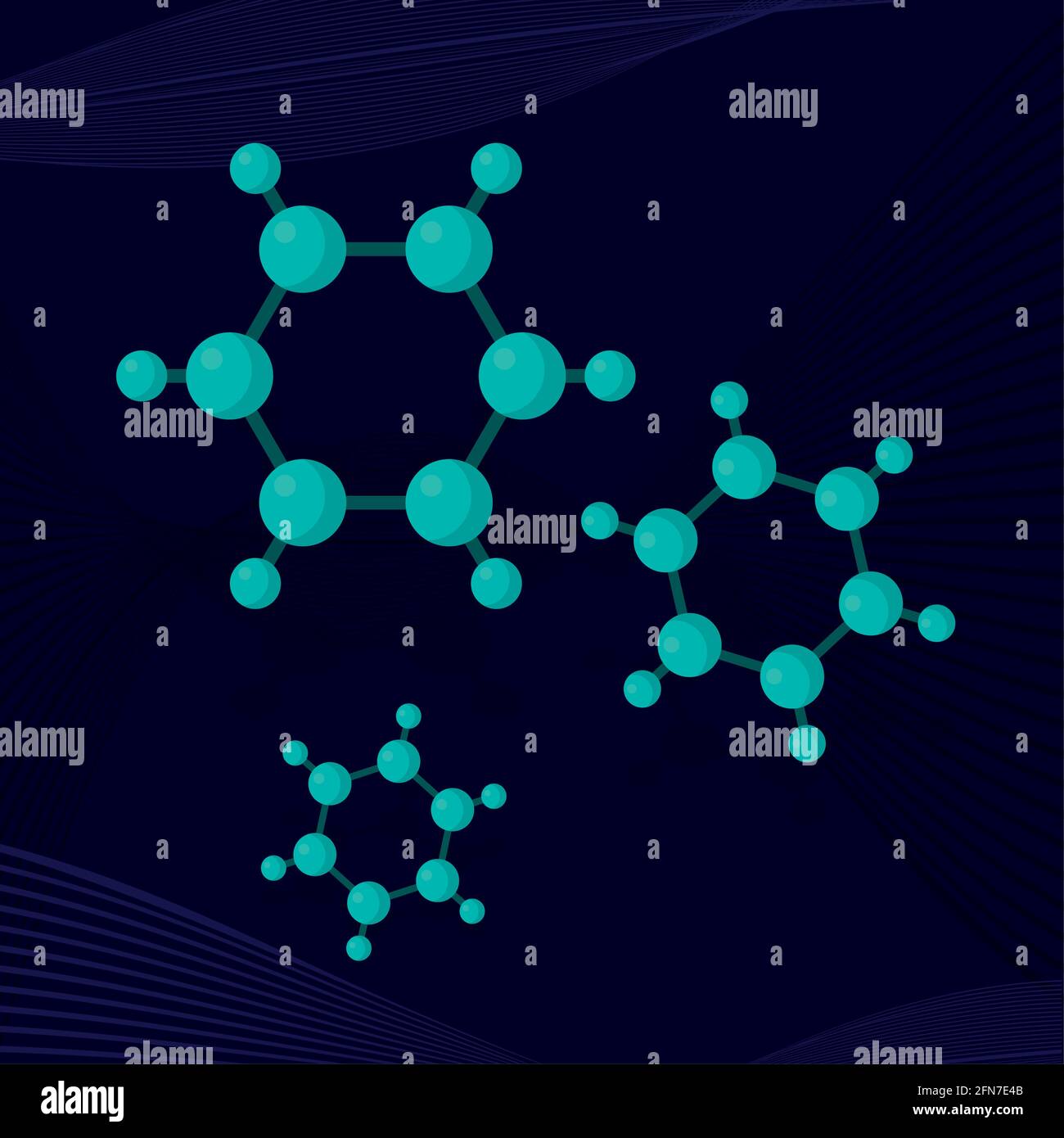 Turquoise molecule structure on hi-res stock photography and images - Alamy