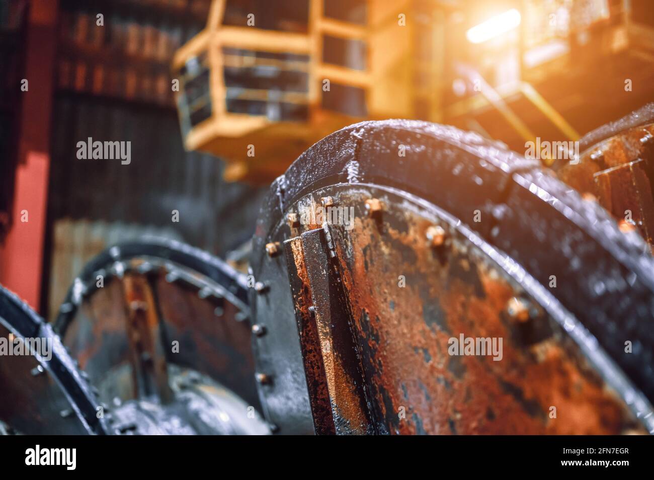 Mining and processing plant. Wet sand grading process Stock Photo - Alamy