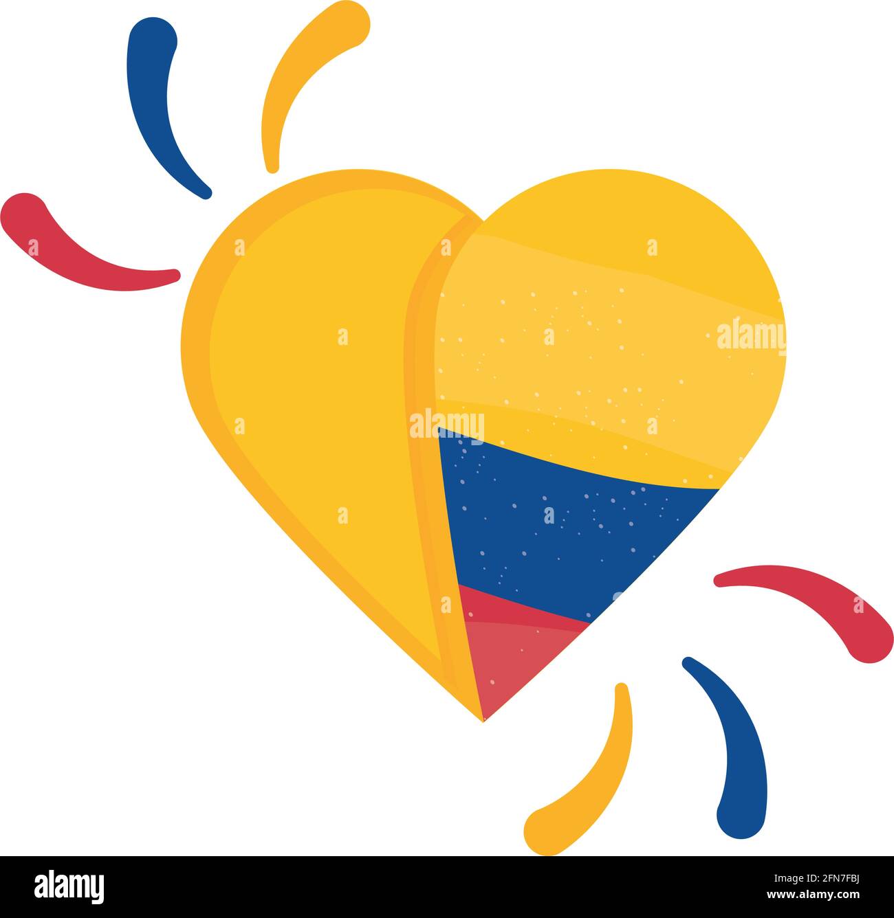 Heart colombia flag Stock Vector Images - Alamy