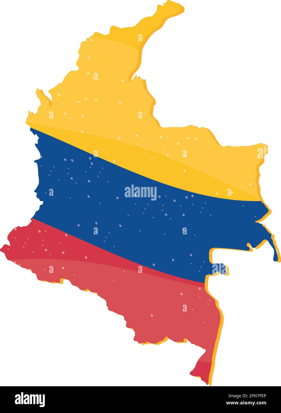 colombia flag in map Stock Vector Image & Art - Alamy