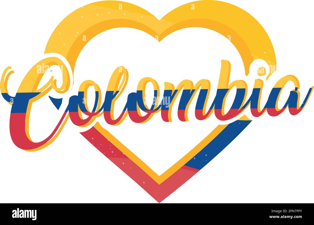 colombia lettering flag color Stock Vector Image & Art - Alamy