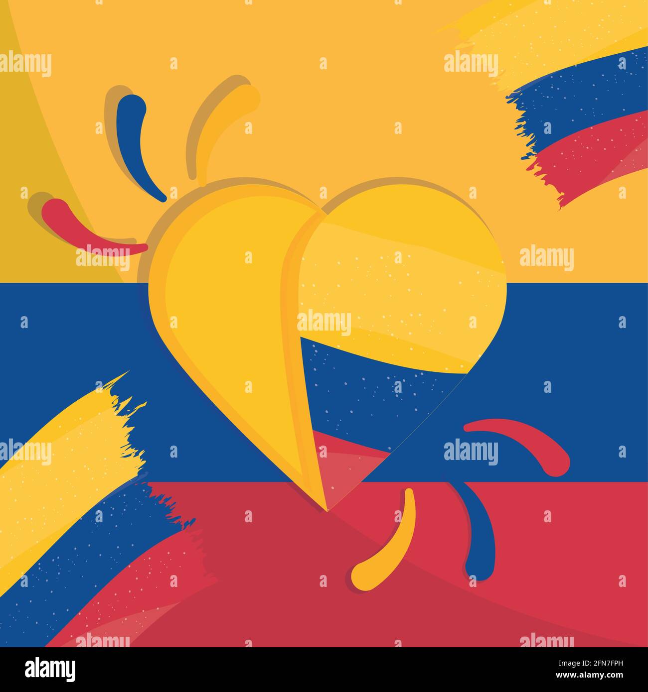 heart flag colombia Stock Vector Image & Art - Alamy