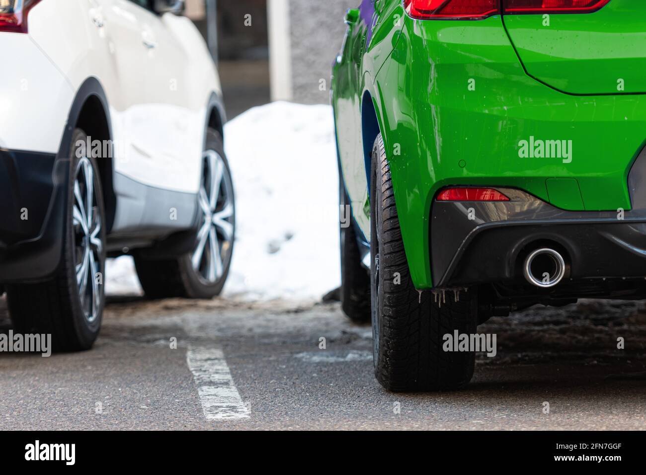 Car back side parking hi-res stock photography and images - Alamy