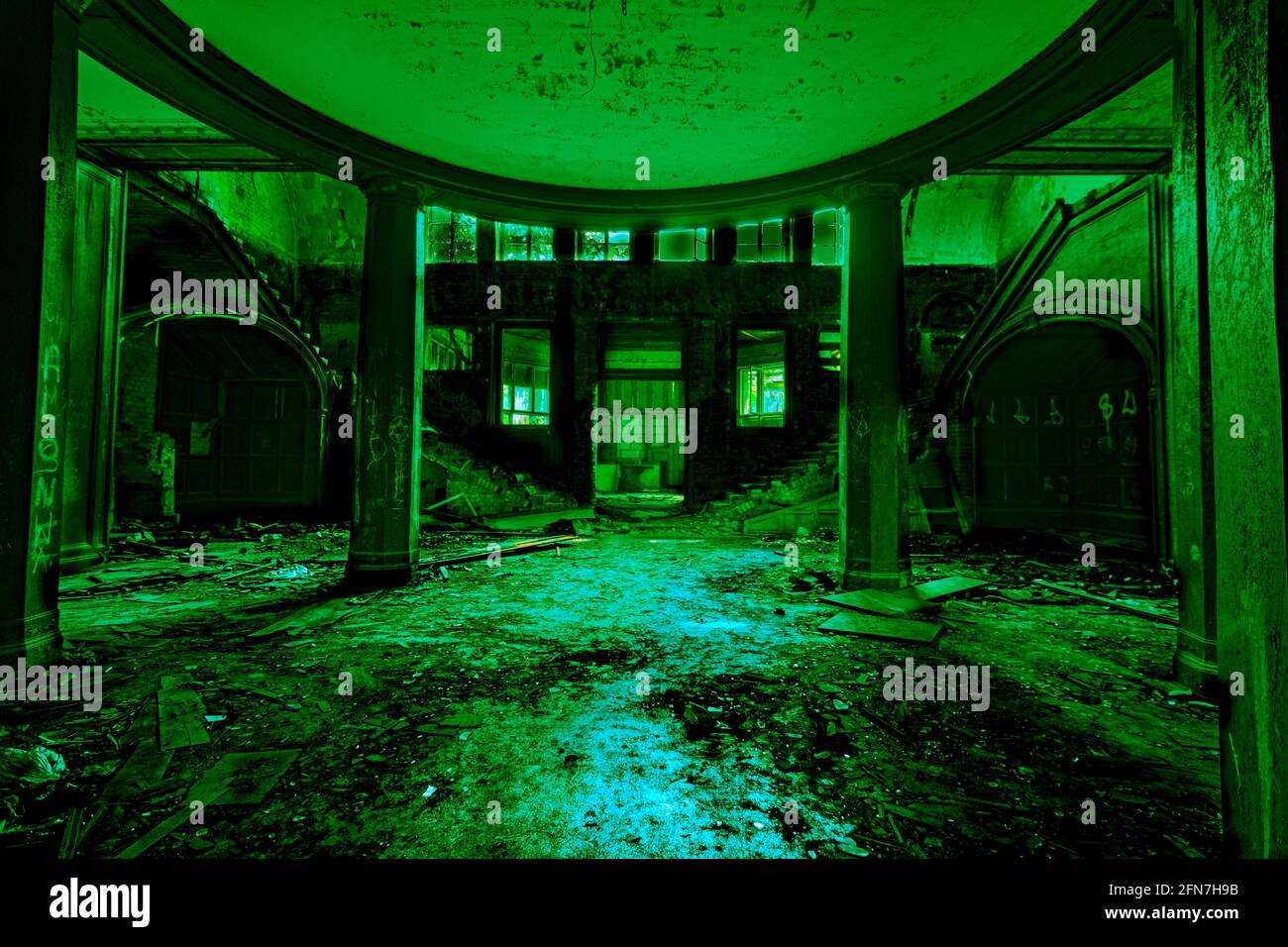 Dramatic and moody shot inside an old and abandoned building - great ...