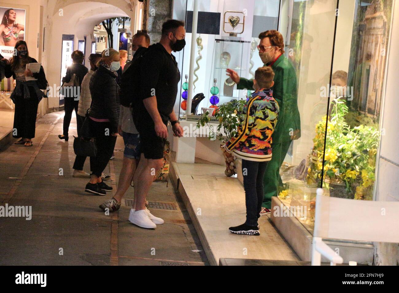 Sir Elton John vacation at Capri (Italy) with husband David Furnish and ...