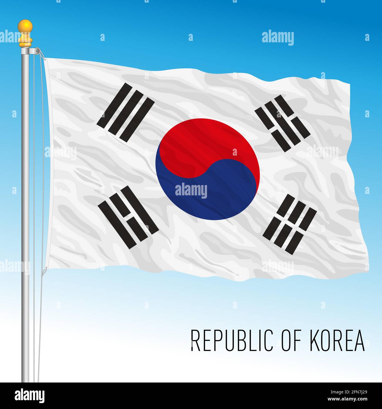 South Korea National Flag Flags High Resolution Stock Photography and ...