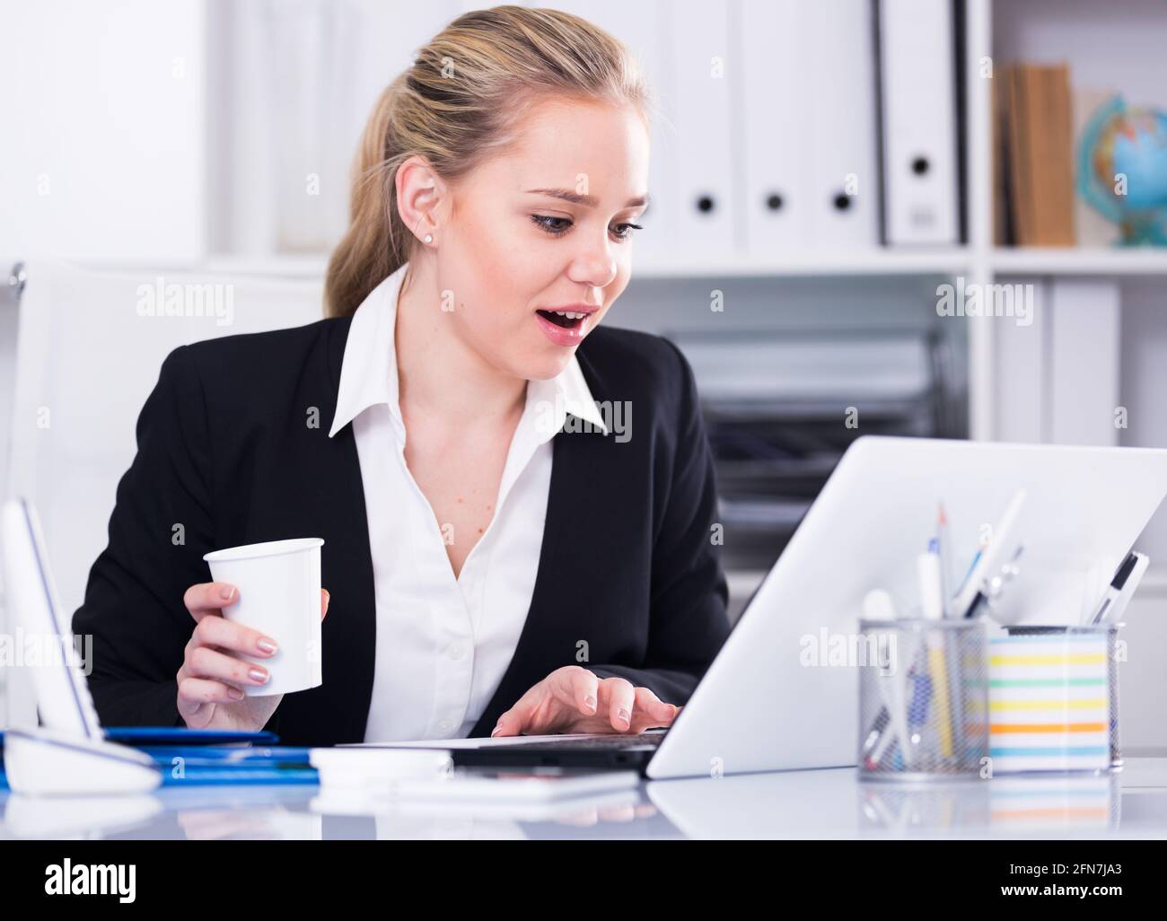 Pc monitor relax looking hi-res stock photography and images - Alamy