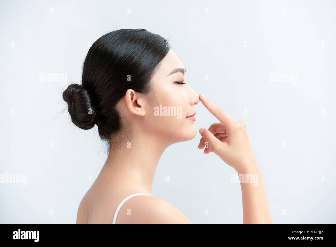Nose pointing hi-res stock photography and images - Alamy