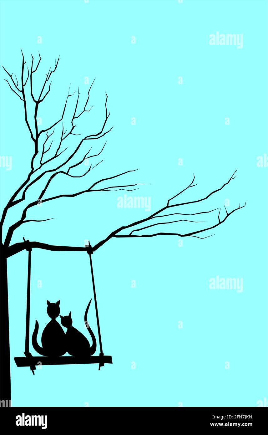 There is love between cats Stock Photo - Alamy