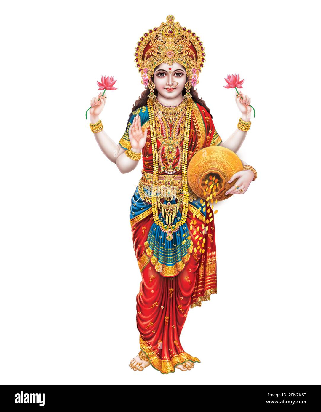 Hindu Cosmos Maha Laxshmi, Goddess of Wealth Stock Photo - Alamy