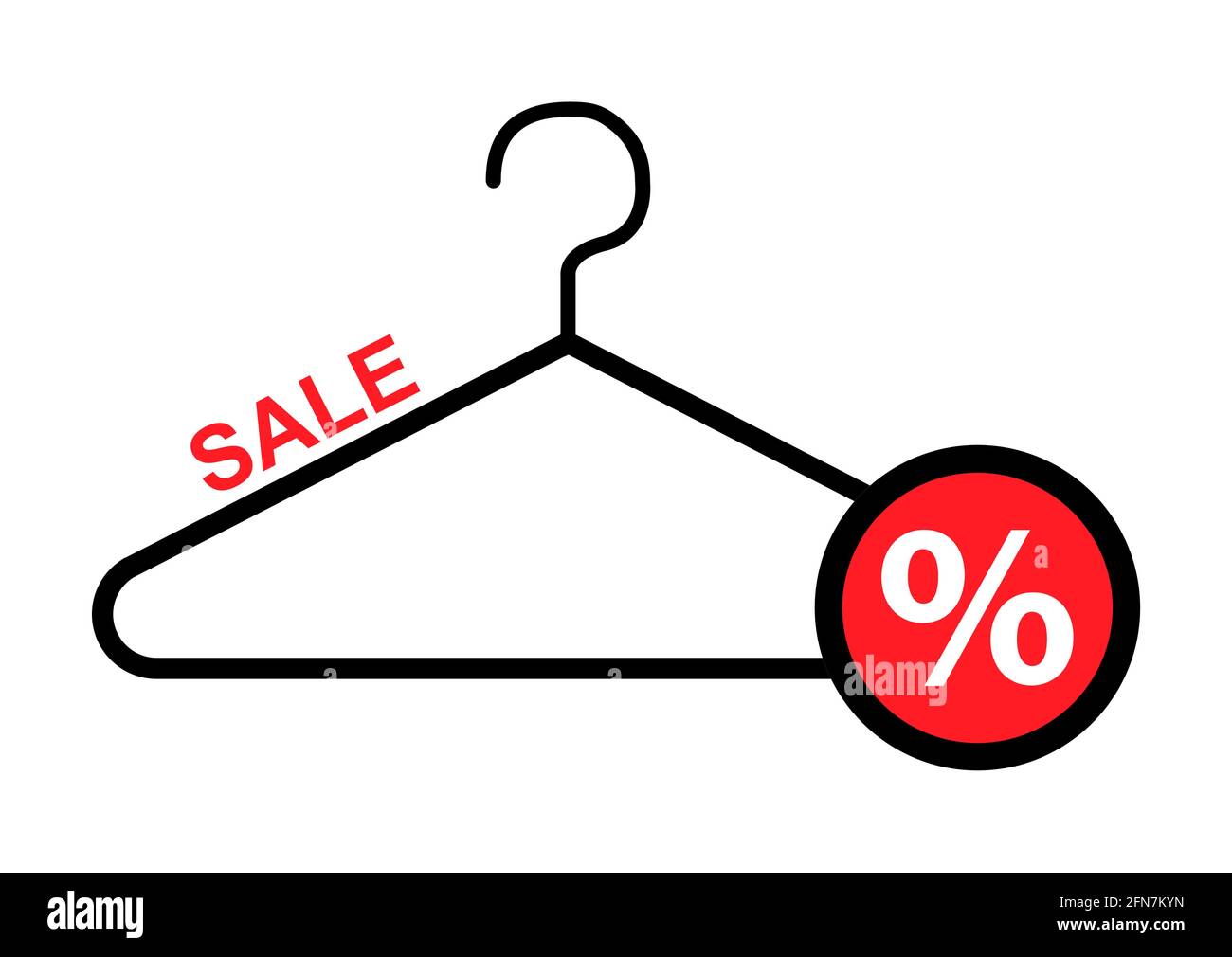 Clothes hanger modern icon vector isolated on white background. Shop ...