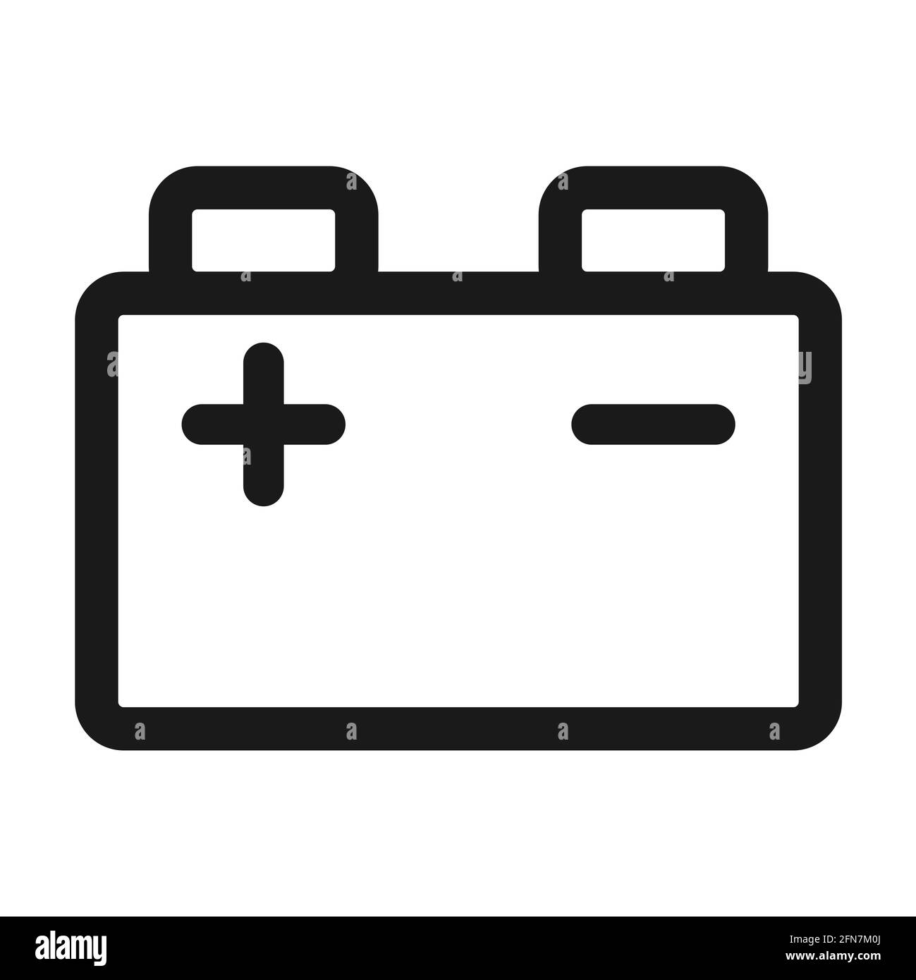 Battery car charge indication icon. Vector illustration isolated on ...