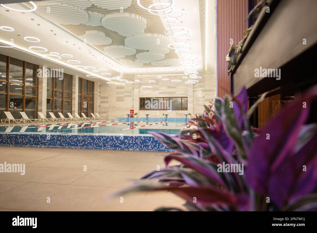 Indoor swimming pool horizontal hi-res stock photography and images - Alamy