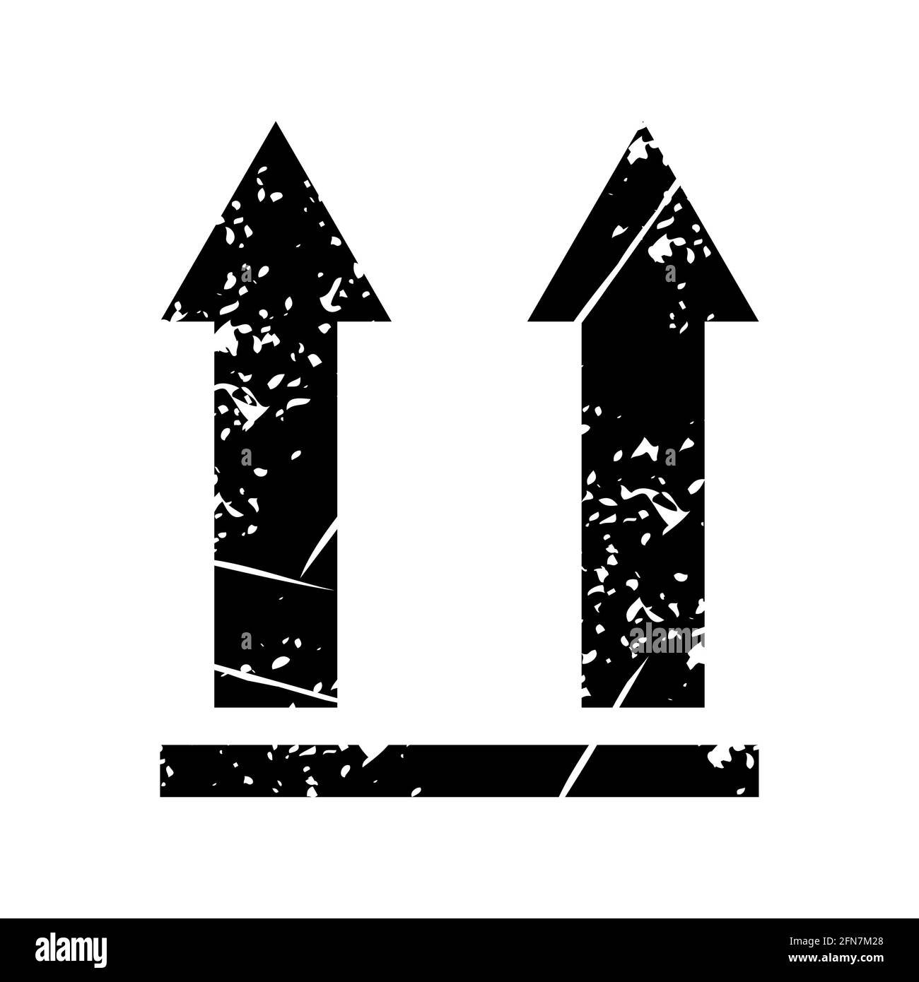 This side up flat icon isolated on white background. Package symbol ...