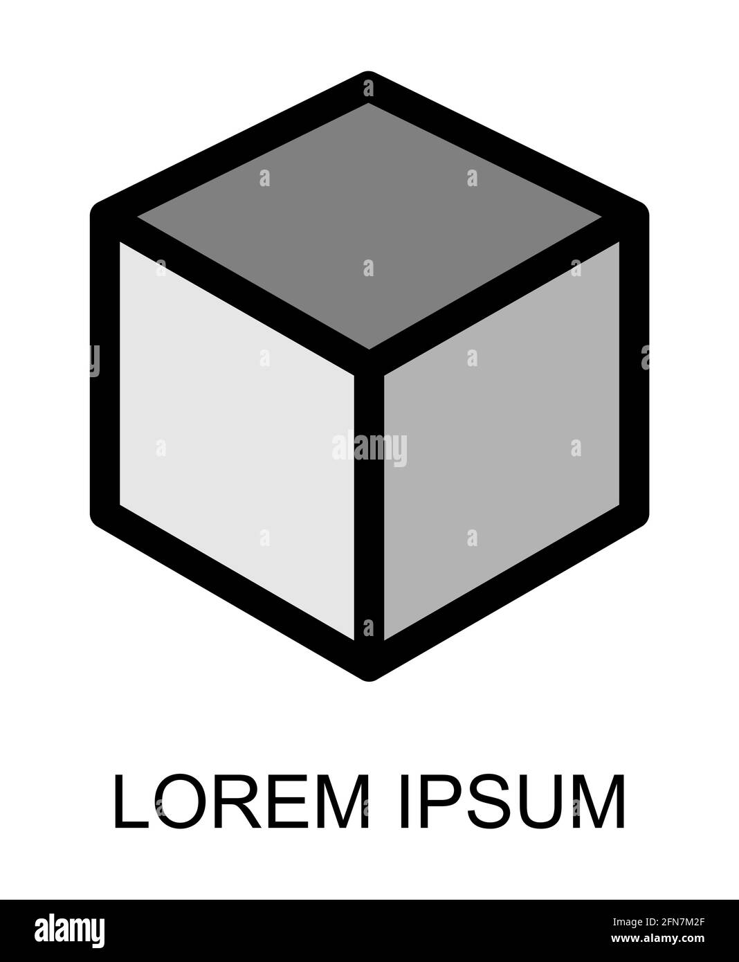 Cube icon graphic design vector, symbol modern isolated illustration ...