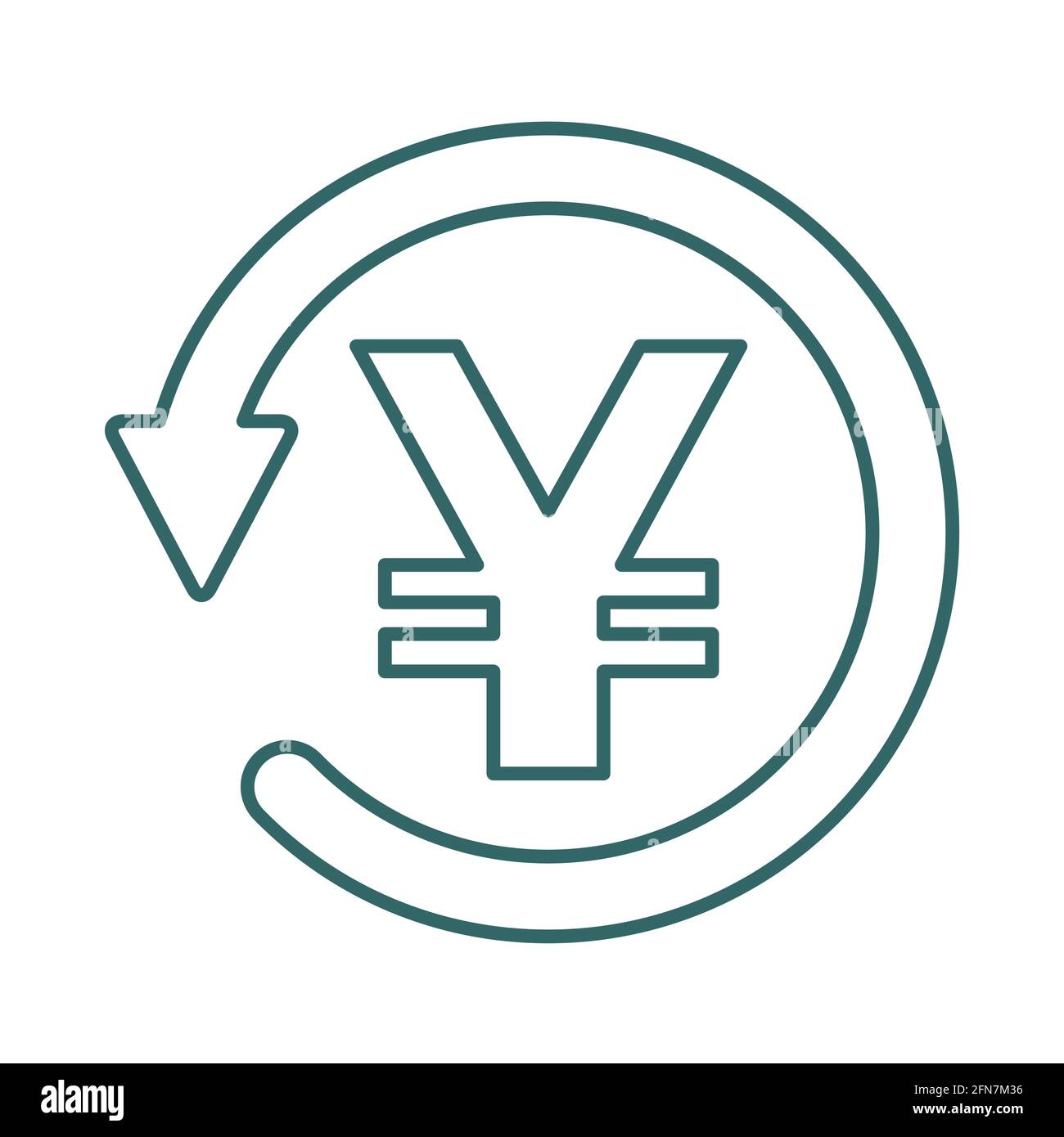 Chargeback icon symbol, return money isolated on white background Stock ...