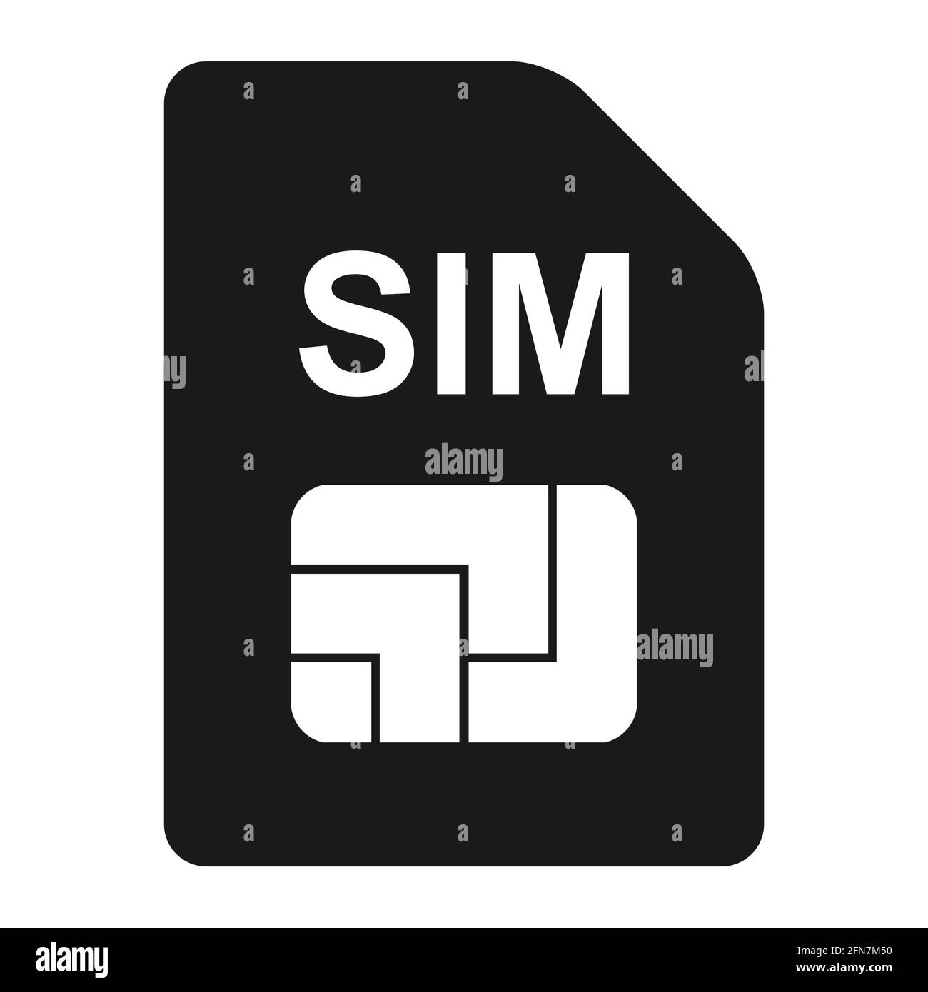Sim card icon isolated on white background. Sim card mobile slot ...