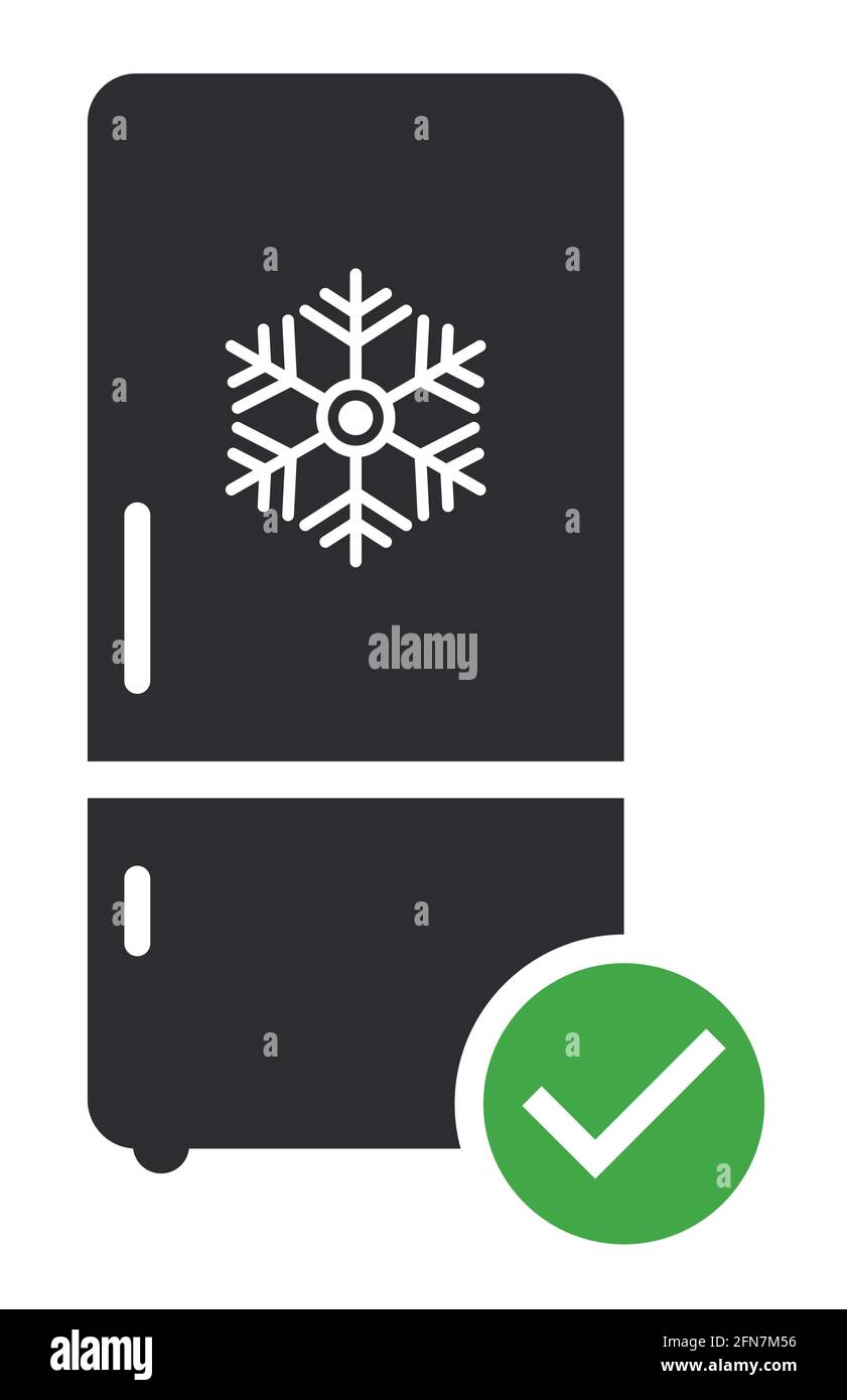 Freezer cold flat icon vector. Modern smart sign, solid pictogram ...