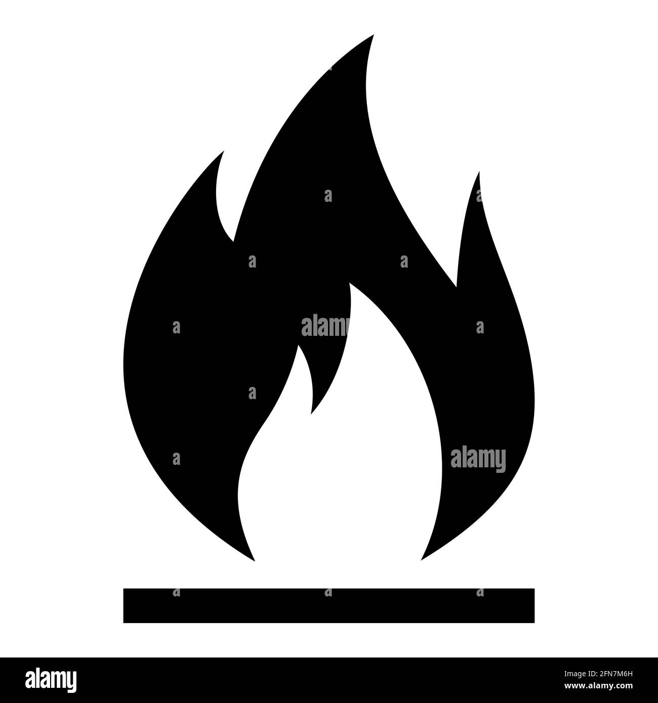 Fire flame icon. Fire hot flames vector sign isolated on white ...