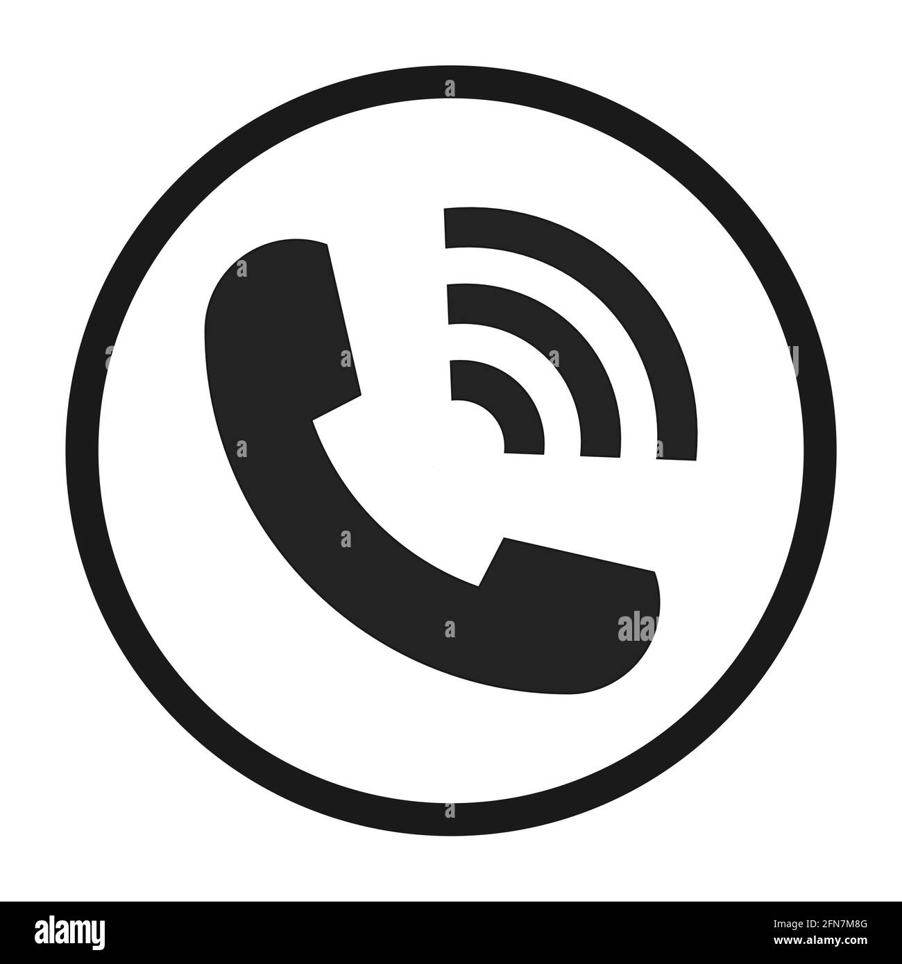 Flat icon ringing phone isolated on white background. Vector ...